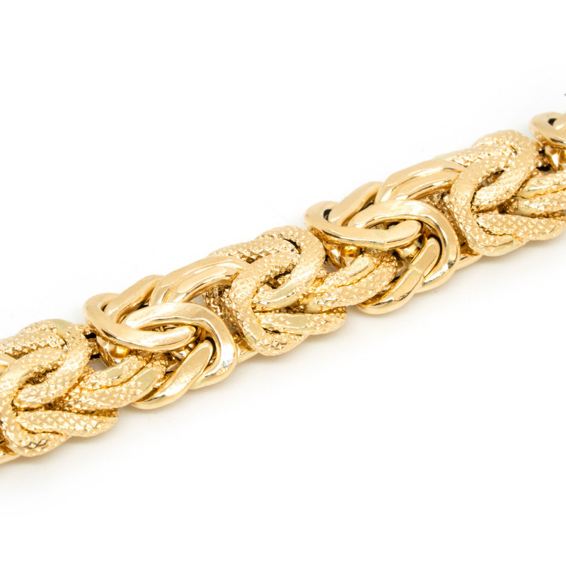 BRACELET MAILLE ROYALE Sablée - 10mm - OR 18K - Bijoux en vente chez D