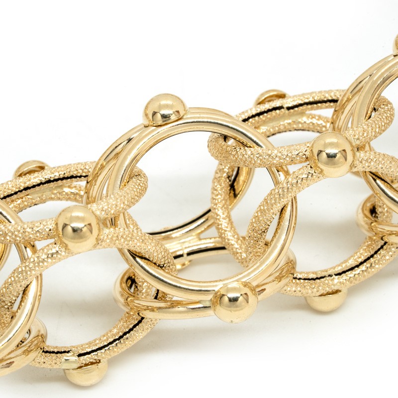 MAILLE CYCLONE SABLÉE - 27mm 70cm - OR 18K - Colliers chez Dreamgold